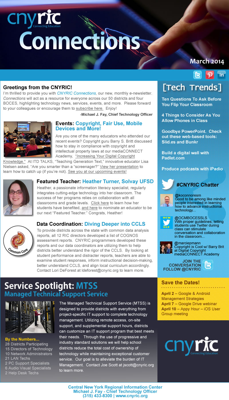 CNYRIC Connections March 2014 | CNYRIC